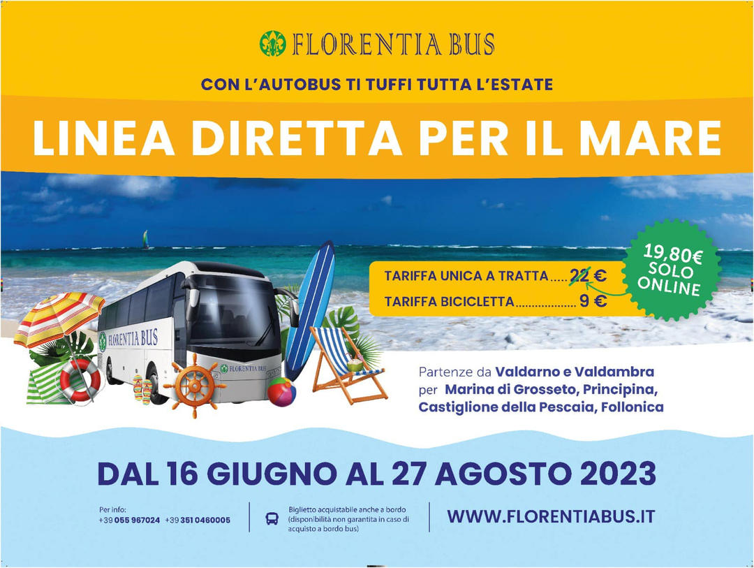Florentia Bus: dal 16 giugno torna la linea diretta per il mare – VaiColBus.it